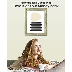 Geometric Shapes Abstract Wall Art: Minimalist, Aesthetic & Boho Wall Art Print for Home, Office, Dorm, Bedroom & Living Room Decor - Creative Housewarming Gift Idea | Unframed Posters 8x10