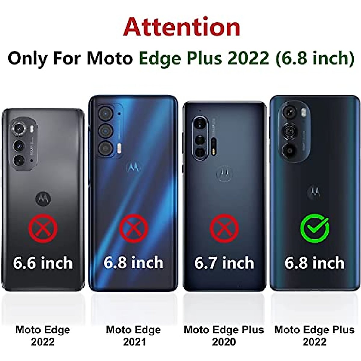 Vinve Case for Moto Edge Plus 2022 Case, [Military Grade Drop Protection] Shockproof Hybrid Rugged Bumper Protective Case for Motorola Edge+ (2022) （Black-Orange）