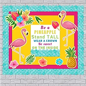 Ombre Turquoise Scallops Bulletin Board Borders for Classroom Trim Back to School Decoration 36 Feet