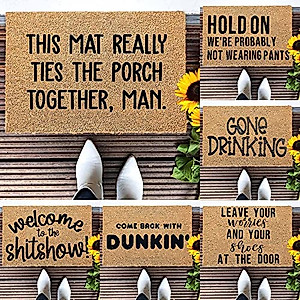 VARWANEO Door Carpet English Feature Theme Printed Absorbent Non-Slip Kitchen Bathroom Laundry Mat