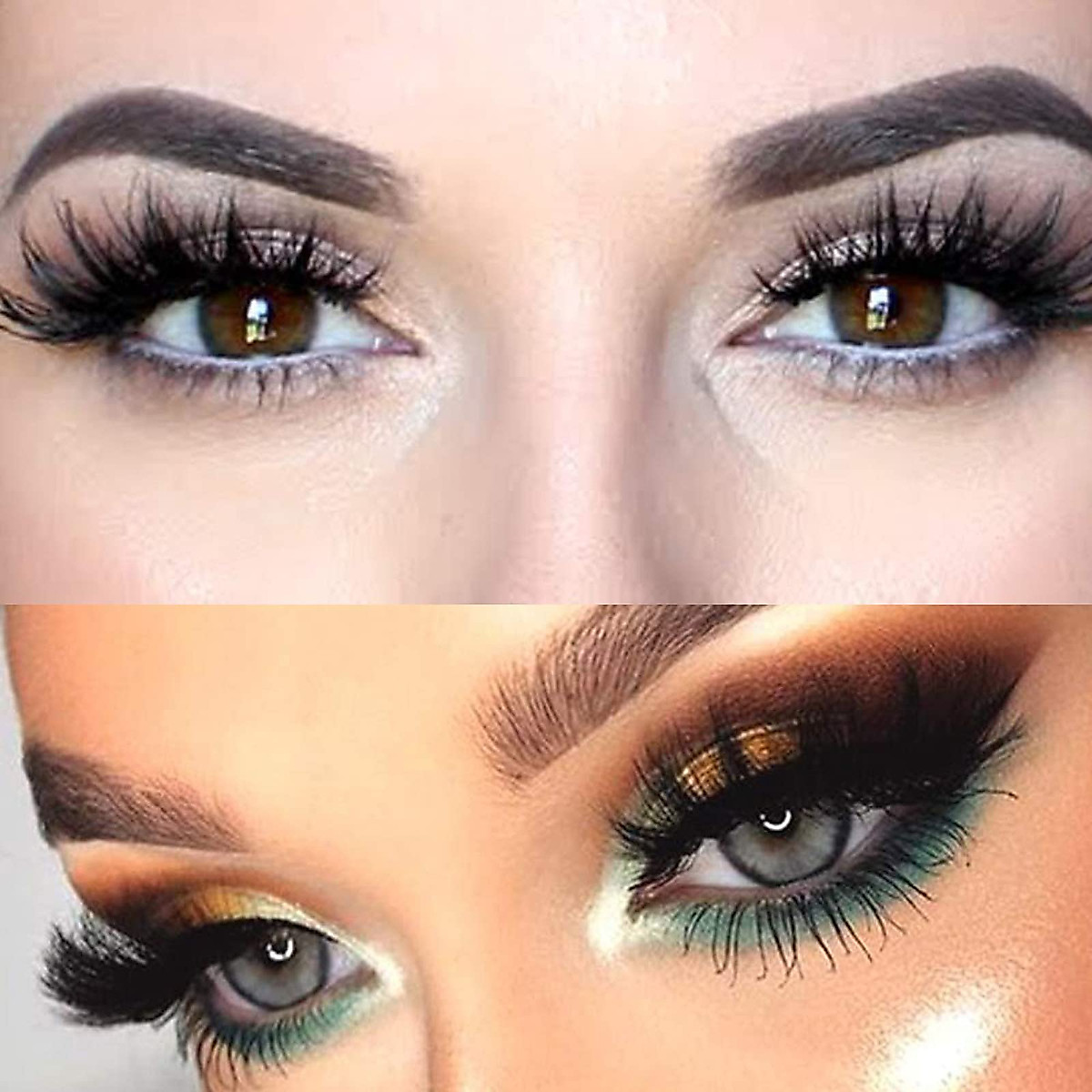 DAODER False Eyelashes 25mm Lashes Wispy Long 8D Mink Lashes Dramatic Volume Fluffy Eye Lashes Pack for Women 7Pairs Soft Reusable Fake Eyelashes