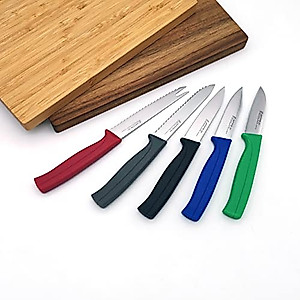 Paring Knife Set, MATTSTONE HILL Kitchen Knife Set - Fruit & Vegetable Knives, Premium Stainless Steel Vegetable Knife, Black, Blue, Green