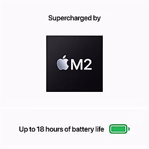 Apple 2022 MacBook Air Laptop with M2 chip: 13.6-inch Liquid Retina Display, 8GB RAM, 256GB SSD Storage, Backlit Keyboard, 1080p FaceTime HD Camera. Works with iPhone and iPad; Midnight