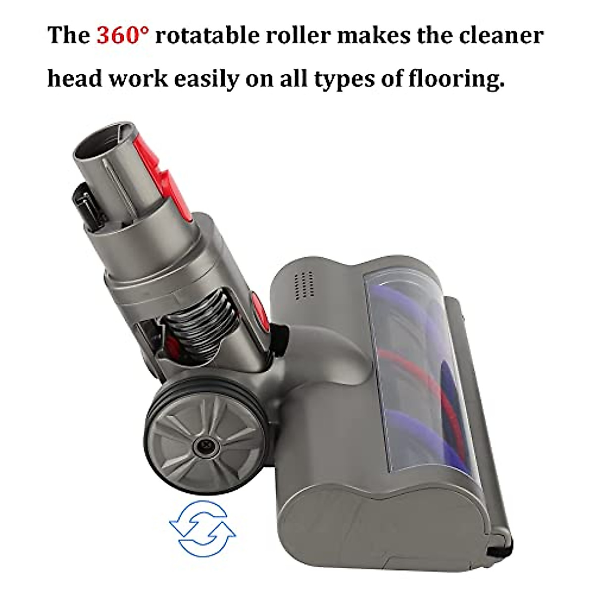 Ninthseason Quick-Release Direct Drive Cleaner Head Turbine Floor Tool for Dyson V15 V11 V10 V8 V7 Cordless Vacuum Cleaner for carpets and hard floors
