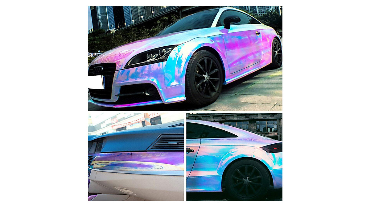 Holographic Rainbow Neo Chrome Car Vinyl Wrap