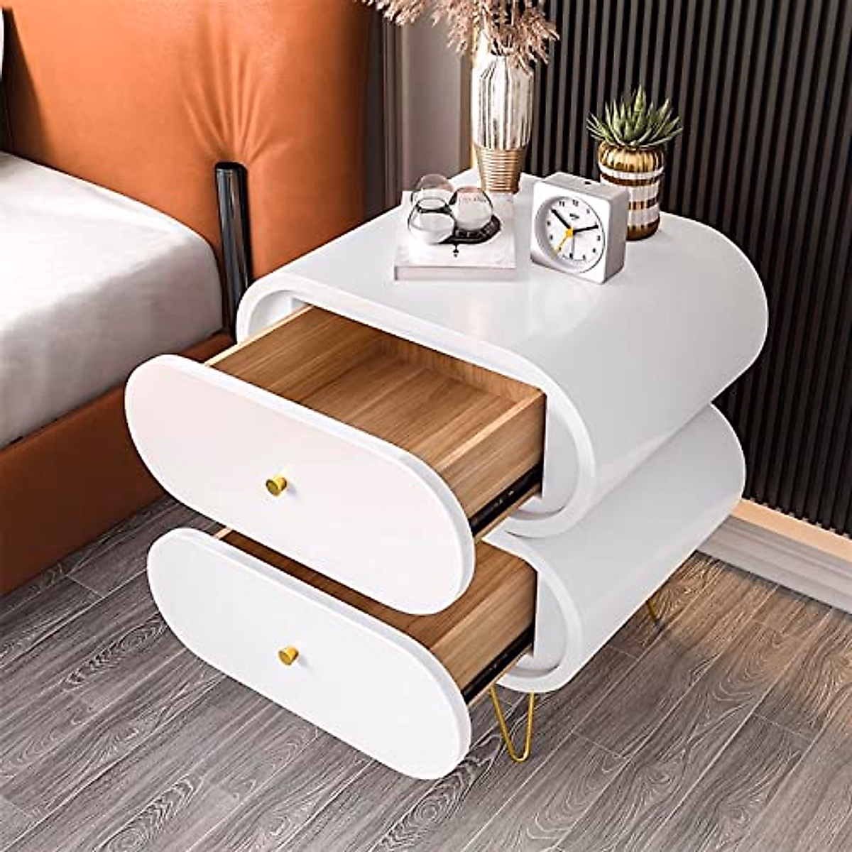 HIGOH Bedside Table Bedside Table Bedroom Home Small lockers Bedside Table (Color : Green)