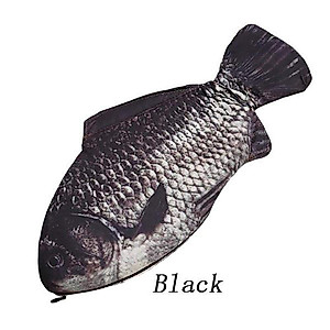 Pencil Case Fish Shaped Novelty Fish Pen Bag Fish Coin Purse Funny Pencil Case Gifts for Office Supply (Fish #1)