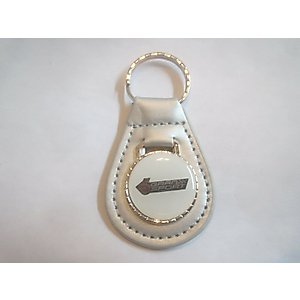 1982-1987 REGAL GRAN NATIONAL GRAN SPORT LOGO LEATHER KEYCHAIN - SILVER