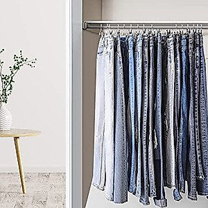 50Pack Skirt Hangers with Clips Pants Hangers for Women Trouser Hangers for Pants Slack Clothes Hangers with Clips