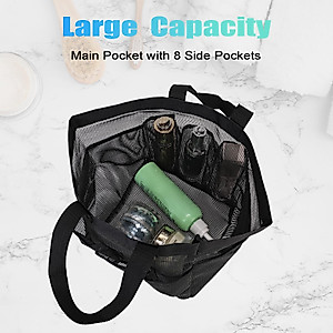 HSONGDILYS 2 Pack Mesh Shower Caddy, Portable 8-Pocket Dorm Shower Bags with Large Capacity, Essential for College Dorms, Perfect for Swimming, Beach, Gym, Camping, and Travel Essentials