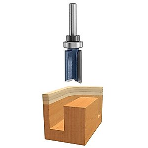 Bosch 85682M 3/4 in. x 1 in. Carbide Tipped 2-Flute Top Bearing Straight Trim Bit