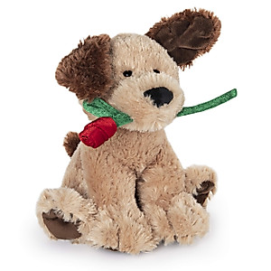 GUND Deangelo Valentine's Day Dog Holding Red Rose Stuffed Animal Plush