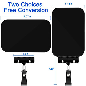 Mlici Clip on Sign Holder Chalkboard Clips, 4 Pack 8.2 x 5.8 Inch Sign Holder Clip for Retail Store Signs Displays, Black Plastic Sale Signs for Food Label Display Rotating Signs Table Clip