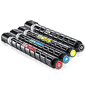 Ledes Toner Cartridge for Canon GPR-53 GPR 53 for ImageRunner Advance Advance iR-ADV C3325 C3330 C3525 C3530 C3025 High Yield (36000 Pages, 4 Packs, BK, C, M, Y)