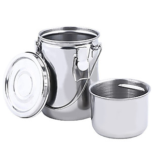 Tosnail Stainless Steel Leak-Proof Paint Brush Washer with Lid and Removable Filter Screen Portable Paint Brush Cleaner - Large