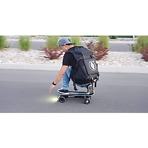 GoRide Electric Longboard Skateboard Backpack Bag Carrier with Laptop Holder (Black, Red)