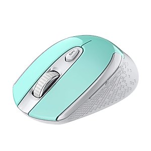 cimetech Wireless Computer Mouse, 2.4G Ergonomic Optical Mouse, 6 Buttons, Silent Mouse with USB Receiver and 3 Adjustable DPI Computer Mouse for Laptop, Desktop, Mac, PC - Blue