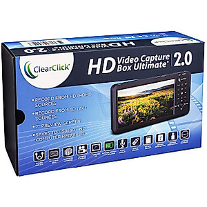 ClearClick HD Video Capture Box Ultimate 2.0 (Second Generation) - Capture and Stream Video from HDMI, RCA, VHS, VCR, DVD, Camcorders, Hi8