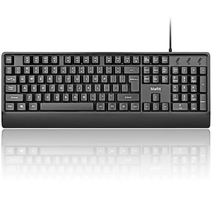 mafiti Computer Office Keyboard Wired USB 104 Keys Full Size Backlit Keyboards Compatible PC Laptop Desktop Windows