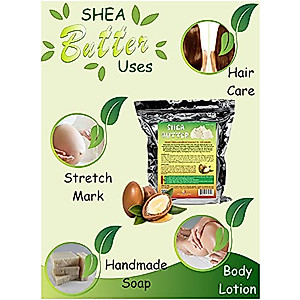 Vicks Virtual World Ivory Raw African Unrefined Shea Butter Imported from Ghana 2lb