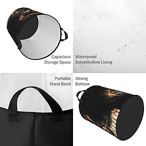 FOISIIAEA Extreme Sports Dirt Bike Laundry Basket Waterproof Oxford Cloth Organizer Basket Collapsible Clothes Hamper with Handle Toy Gift Bin Baskets