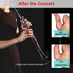 3 Pcs Soft Silicone Clarinet Oboe Thumb Rest Cushion Protector Thumb Protector Fit for Most Clarinet, 3 Colors