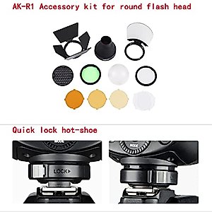 Godox V1 V1-S V1S Round Head Camera Flash for Sony Flash Speedlight Speedlite Light,76Ws 2.4G TTL1/8000 HSS,480 Full Power Shots,1.5s Recycle Time,2600mAh Li-ion Battery,10 Levels LED Modeling Lamp