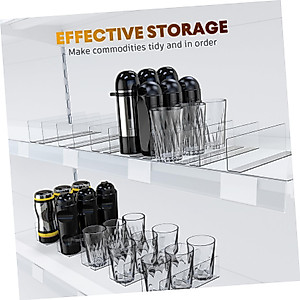 FONDOTIN 10pcs Commodity Divider Magnetic Shelf for Closet Book Wallet Supermarket Fridge Divider Dividers for Bedroom Clear Label Holders Cabinet Shelf Door Goods Ceramics Girl Toy Plastic