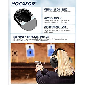 Replacement Gel Ear Pads Fit for Peltor Tactical 100 500/Rangeguard/Walkers Razor/Actfire Ear Protection