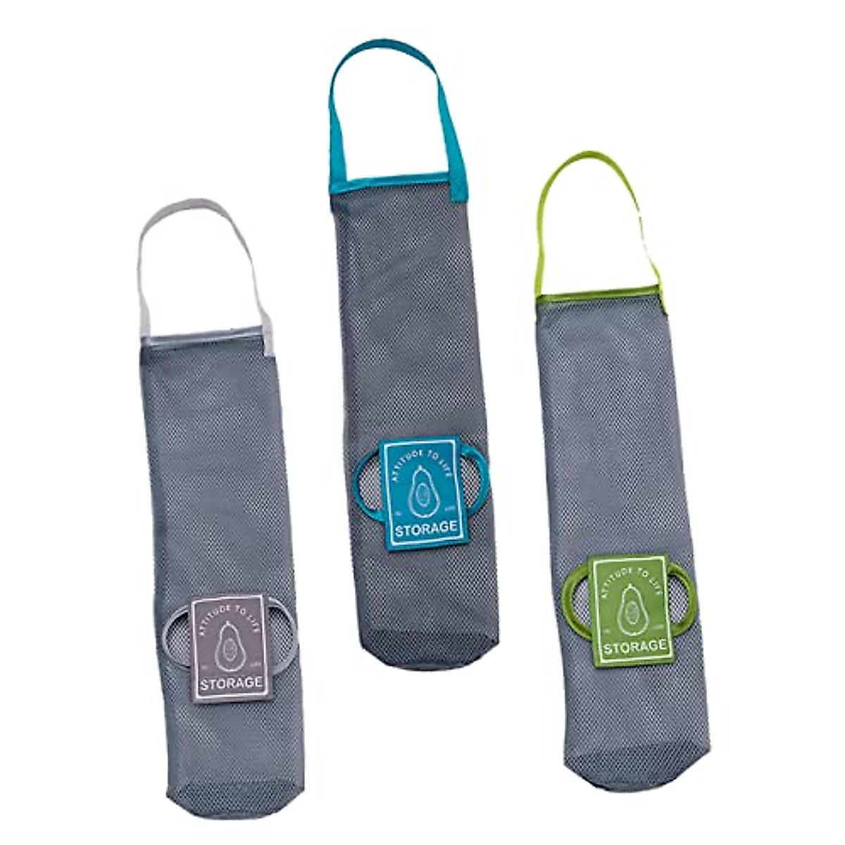 CIYODO 3pcs Holder of Household Storage Onions Fruit Small Hanging Potatoes Large Kitchen Food Mesh Vegatable Organizer for Sorting and Long Tote Vegetable Net Vegetables Potato Portable