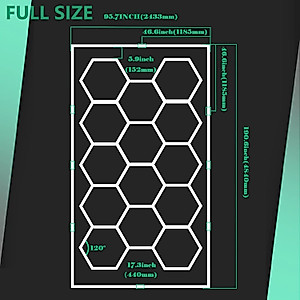 LRBHLFJ LED Cellular Garage Light, 14 Hexagon Grid LED Workshop Lights for Garage Detail Lights & Auto Repair Shop Lights, IP54