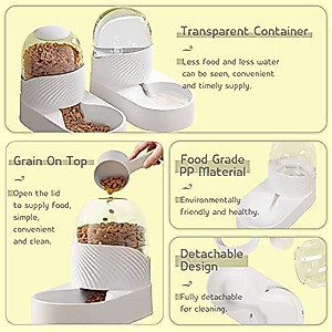 Automatic Cat Feeders Dog Water Bowl Dispenser Cat Feeder Cat Water Dispenser Resistant to Scratching Travel Gravity Supply Feeder for All Pets