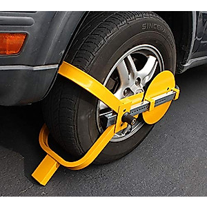 9TRADING Wheel Lock Clamp Boot Tire Claw Trailer Auto Car Truck Anti-Theft Towing Boot