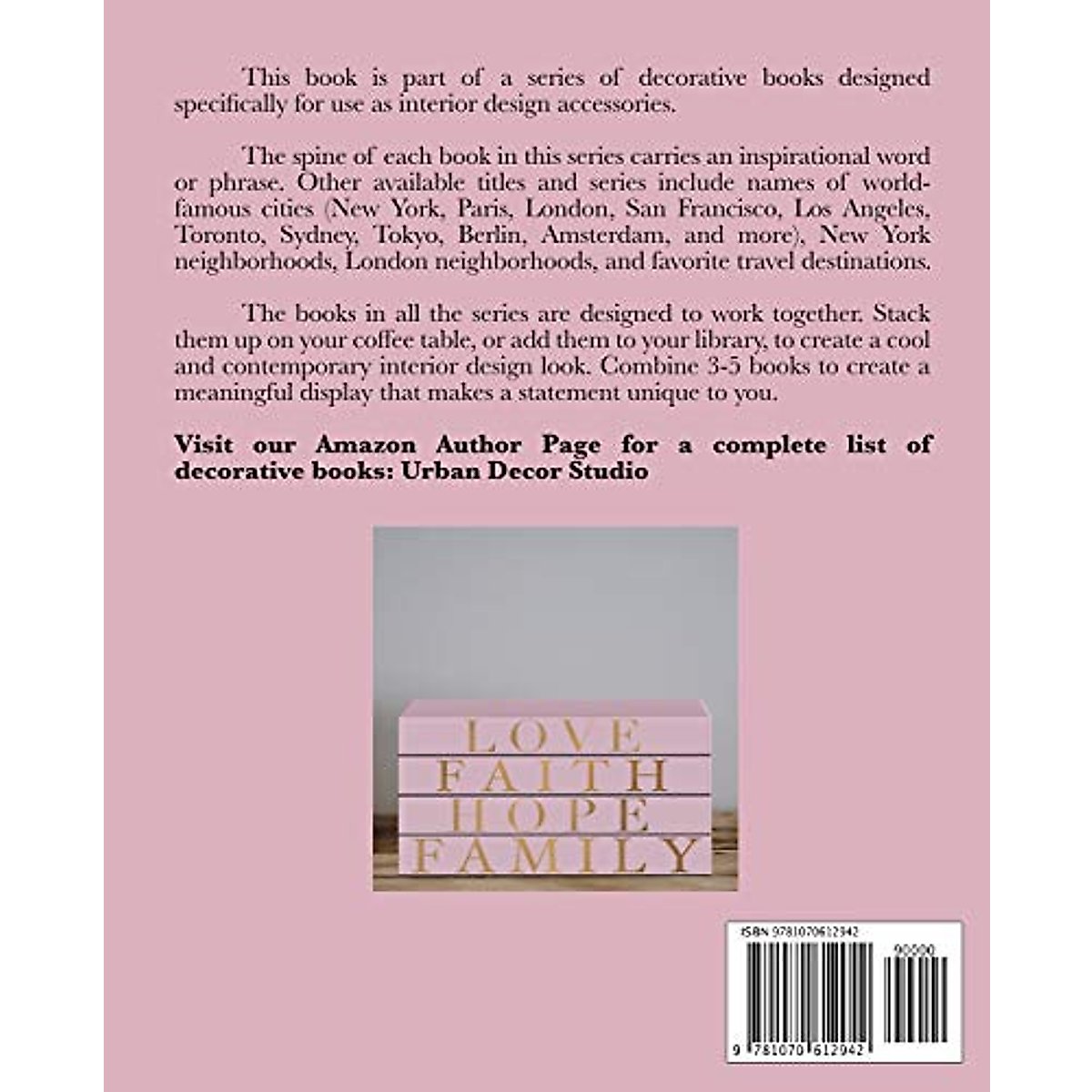 Blessed: A decorative book for coffee tables, bookshelves and interior design styling | Stack deco books together to create a custom look (Inspirational Phrases in Blush)