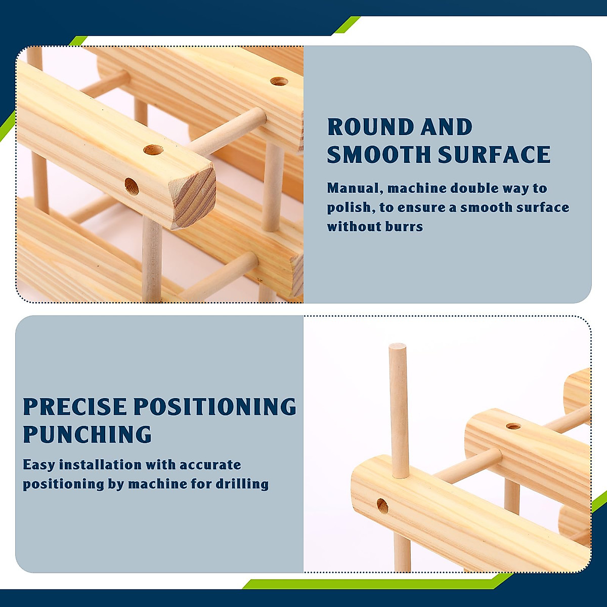 Kigley 4 Pcs 48 Bottles Wine Racks Wood Stackable Modular Wine Holder Freestanding Modular Wine Bottle Storage Display Shelf Wood Wine Bottle Holder for Kitchen Bar Pantry Cellar, Wood