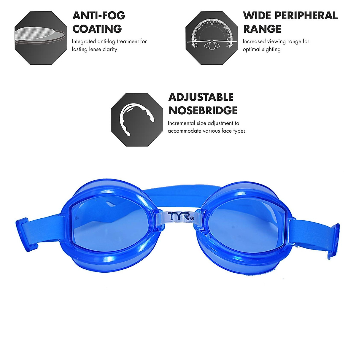 TYR Racetech Performance Goggle (Blue)