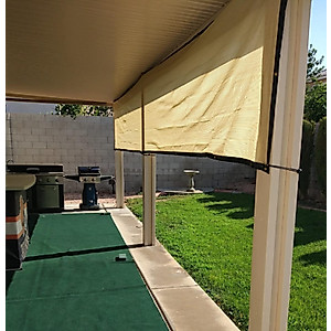 Abrotain Fence Privacy Screen Balcony Deck Fencing Cover 3'3"x9'9" 80% Shade Fabric Sun Shade Cloth Decorative Fence Covering Net Mesh Shield with Grommet for Outdoor Garden Backyard Porch Patio Yard