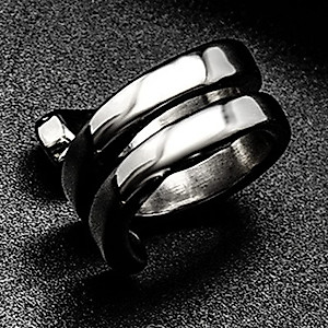 Jude Jewelers Stainless Steel Wrap Braided Style Wedding Band Promise Statement Anniversary Ring (Silver, 9)