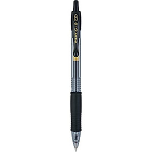 PILOT G2 Premium Refillable & Retractable Rolling Ball Gel Pens, Bold Point, Black Ink, Tub of 48 (5673A)