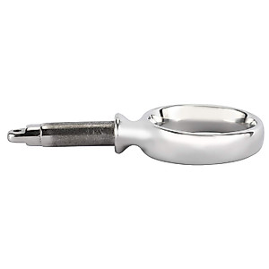 NovelBee 2pcs of 316 Stainless Steel Round Boat Oarlock Socket Side Mount Rowlock Paddle Brackets (Horn I.D:2")