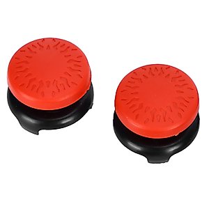 5 in 1 Controller Accessory for, Thumb Stick Grip Key Joystick Cover, L1/R2 Key Extender, Joystick Key, Cross Key (red)