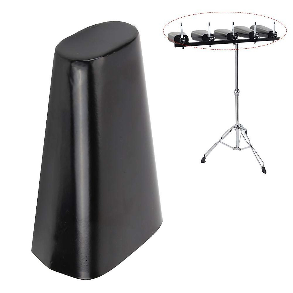 Percussion Cowbell,6 Inch Metal Percussion Musical Handheld Kit Drum Set Cowbell Instrument Accessories