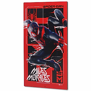 Marvel Spider-Man Miles Morales Metal Sign - Classic Miles Morales Wall Decor for Man Cave, Bedroom or Movie Room