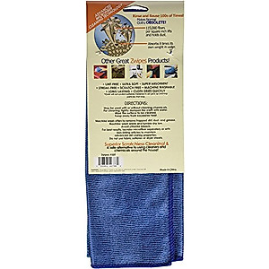 Zwipes Microfiber Glass Mirror and Window Cleaning and Polishing Cloth | Dual-Sided | 2 Pack, Blue
