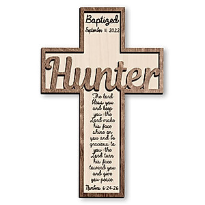 Personalized wood cross, Baptism cross wood sign, Christening gifts, Christening gifts personalized, Baby christening gifts, grandson christening gifts, christening gifts for girls