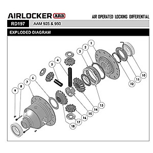 ARB RD81 Air Operated Locking Differential for Ford 8.8" 31 Spline, Air compressor needed, sold separately