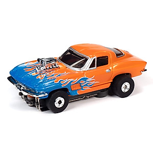 Auto World Flames - Thunderjet - Release 29 - 1967 Chevrolet Corvette w/ Blower Scale Slot Car