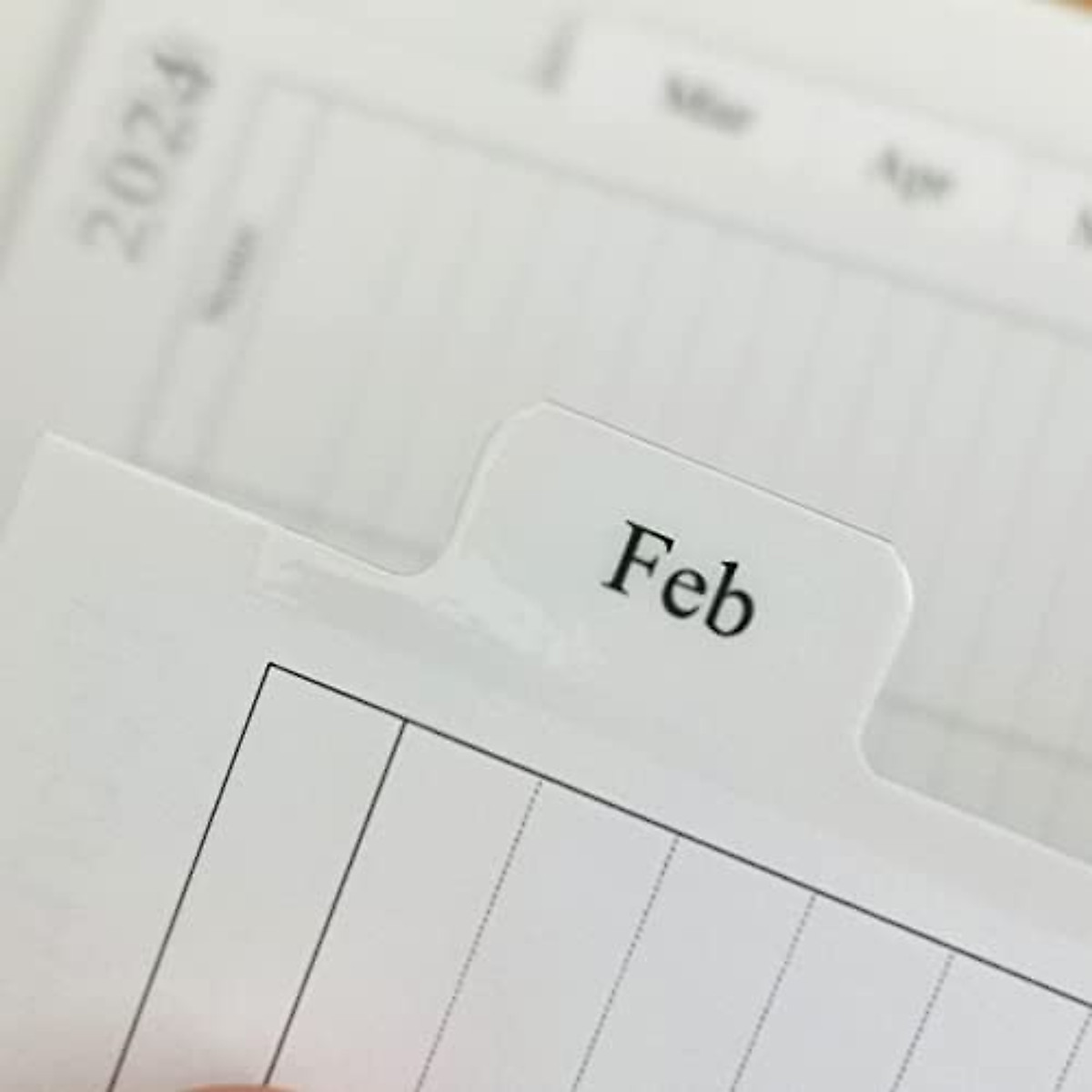 2024 Monthly Planner Refill for A5 Binder, Two Page Per Month, January 2024 - December 2024, 5.6"x8.25", 6-Hole Punched