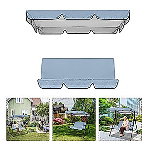 Swing Cloth Cover Ceiling Outdoor Courtyard Replacement Awning Rain Cover Patio, Lawn & Garden (Gray)