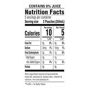 Capri Sun Roarin' Waters Tropical Tide Naturally Flavored Water Kids Beverage (40 ct Pack, 4 Boxes of 10 Pouches)